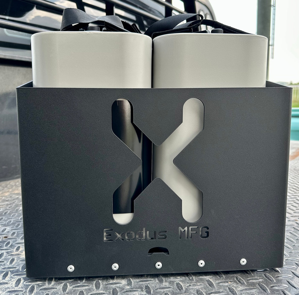 Exodus MFG - Dometic GO Dual Water Jug Holder - Upright - Standard Version – Exodus Manufacturing